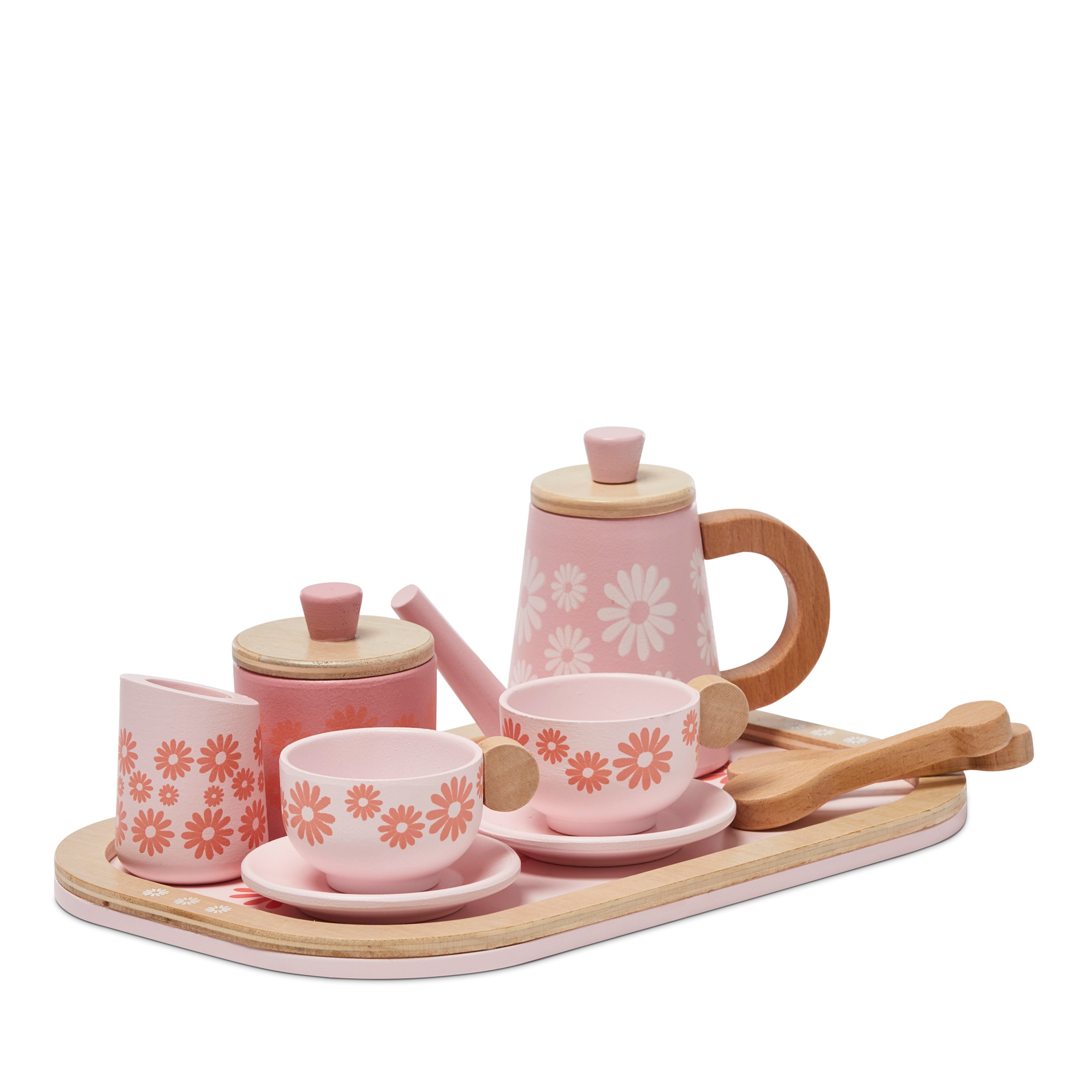 wood tea set