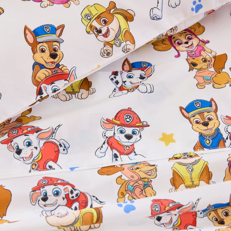 Adairs Kids - Paramount Paw Patrol White Sheet Set | Adairs