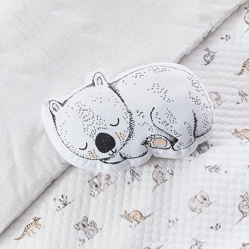 Bush Babies Quilted Jersey Cot Quilt Cover Set | Adairs