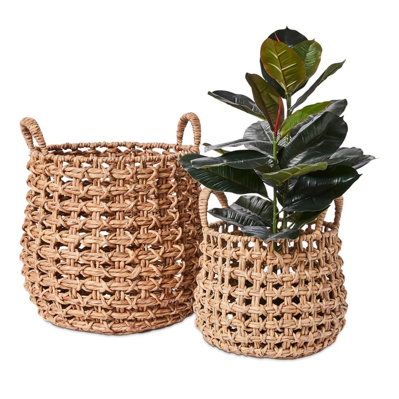 Crossed Basket Dia34xH26cm Natural | Adairs