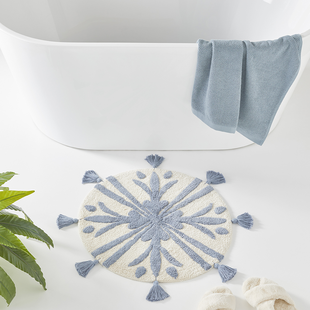 Elwood French Blue Multi Bath Mat | Adairs