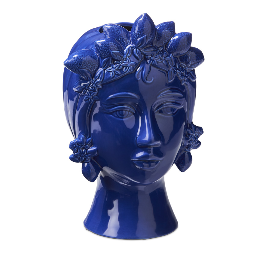 Carman Lemons Blue Vase | Adairs