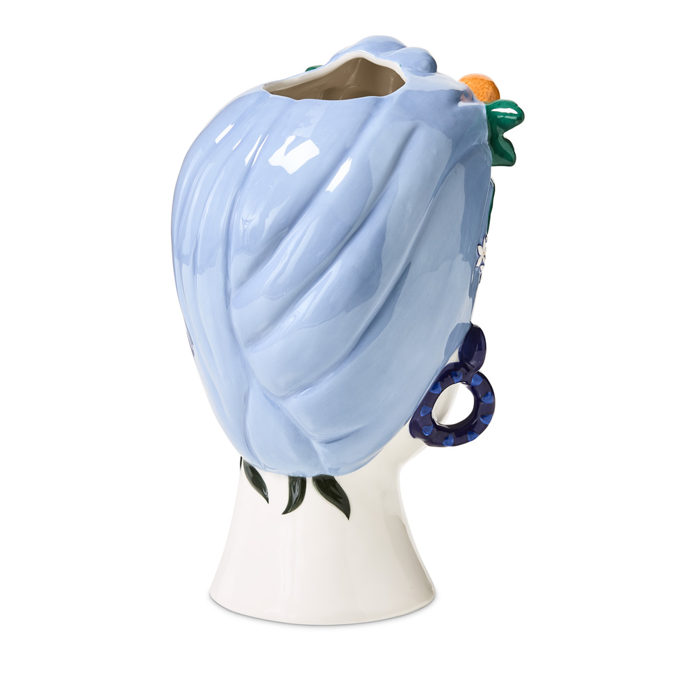Carman Turban Blue Vase | Adairs