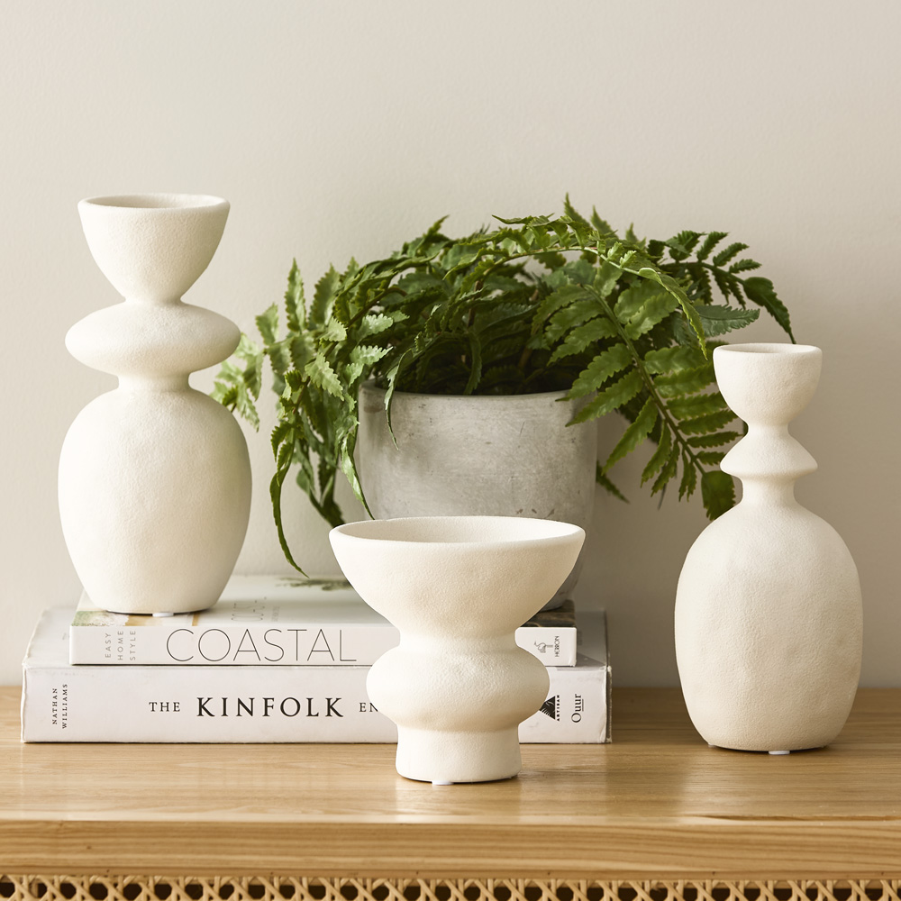 Totem Large White Vase | Adairs