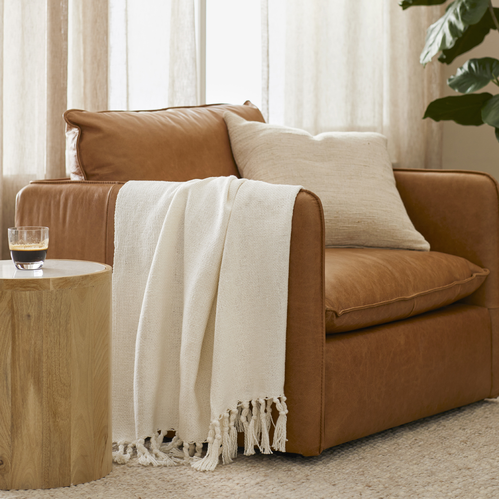 Alba White Throw | Adairs