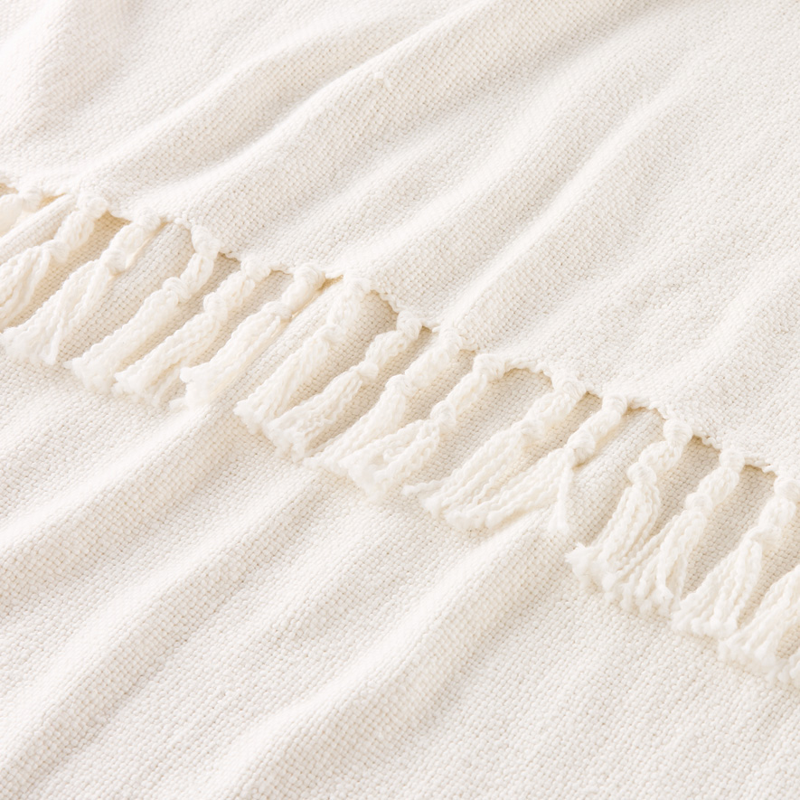 Alba White Throw | Adairs