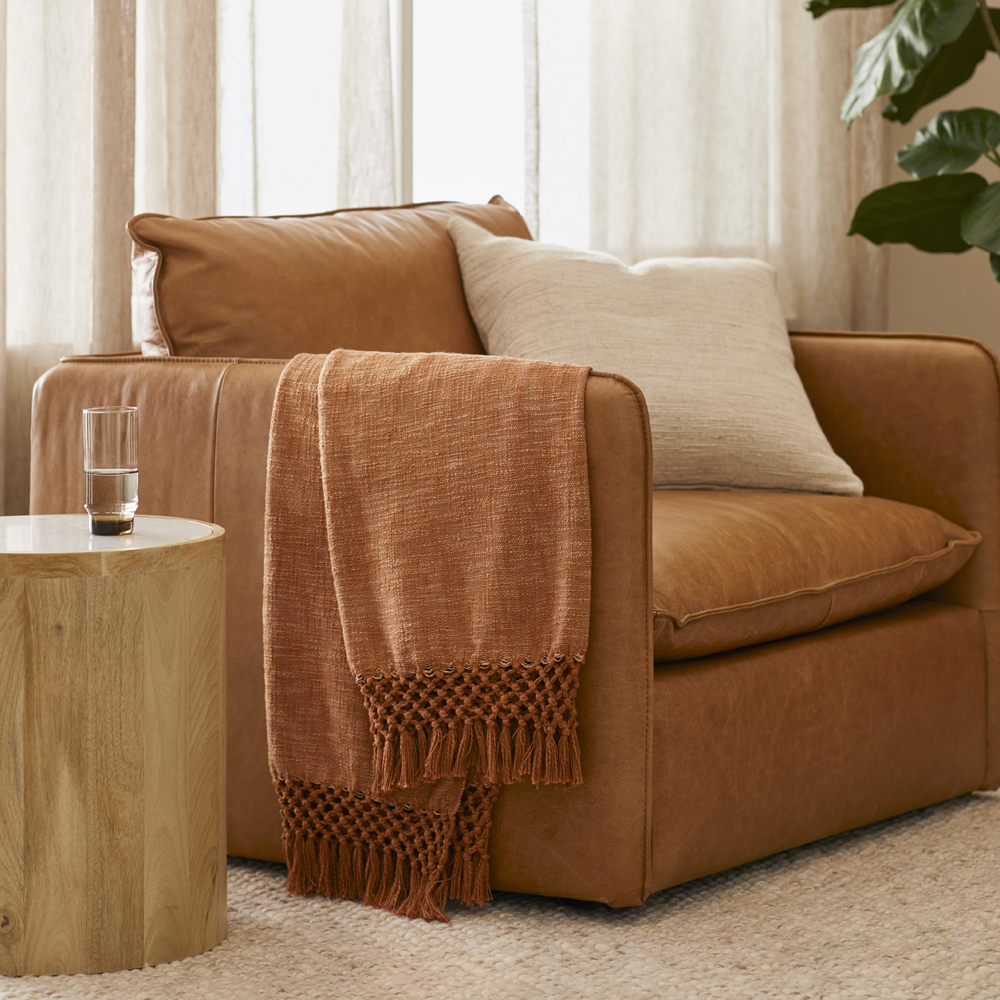 Macrame Knot Spices Marle Throw | Adairs