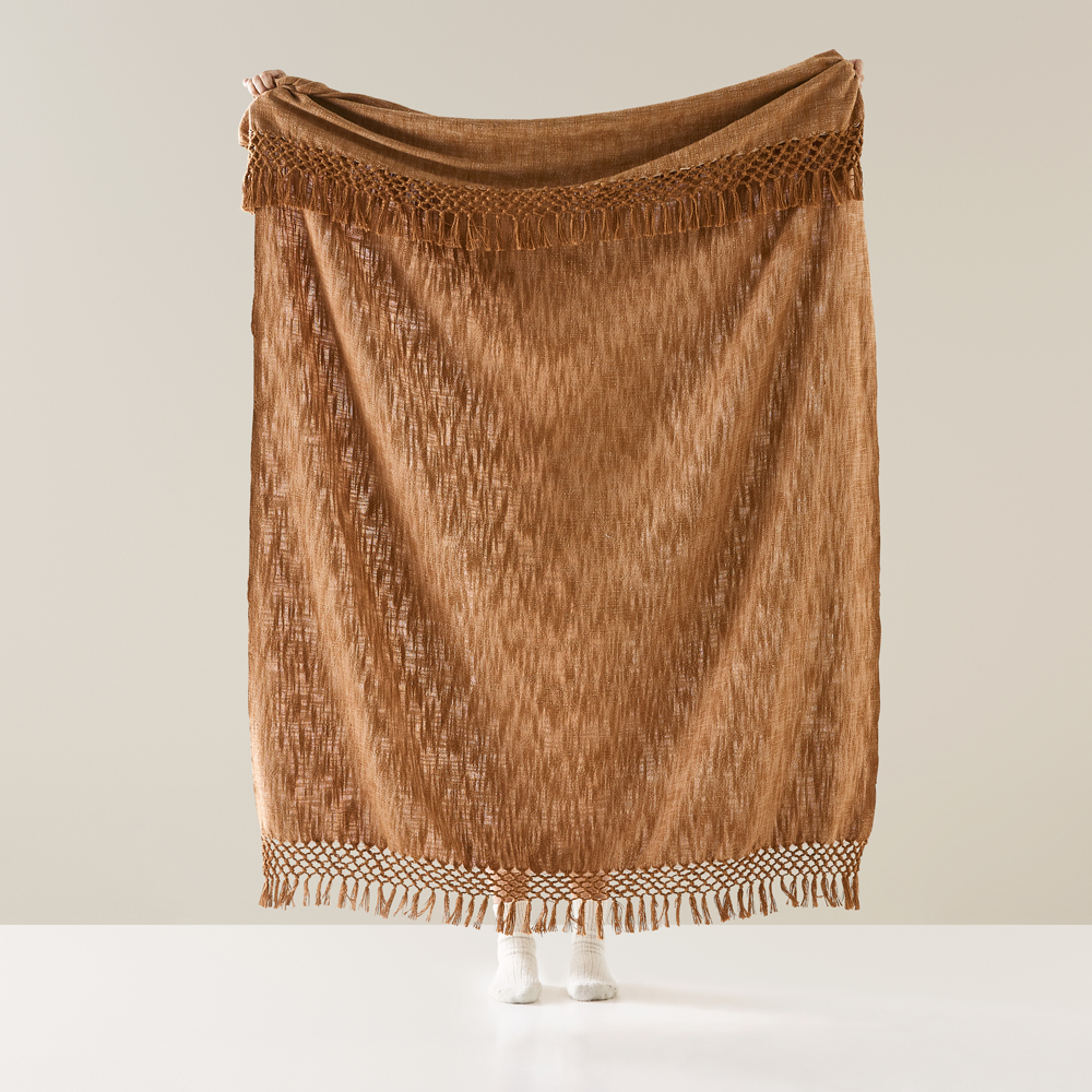 Macrame Knot Spices Marle Throw | Adairs