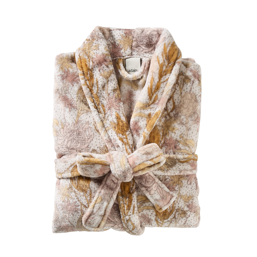 Printed Natural Natives Ultra Soft Robe | Adairs
