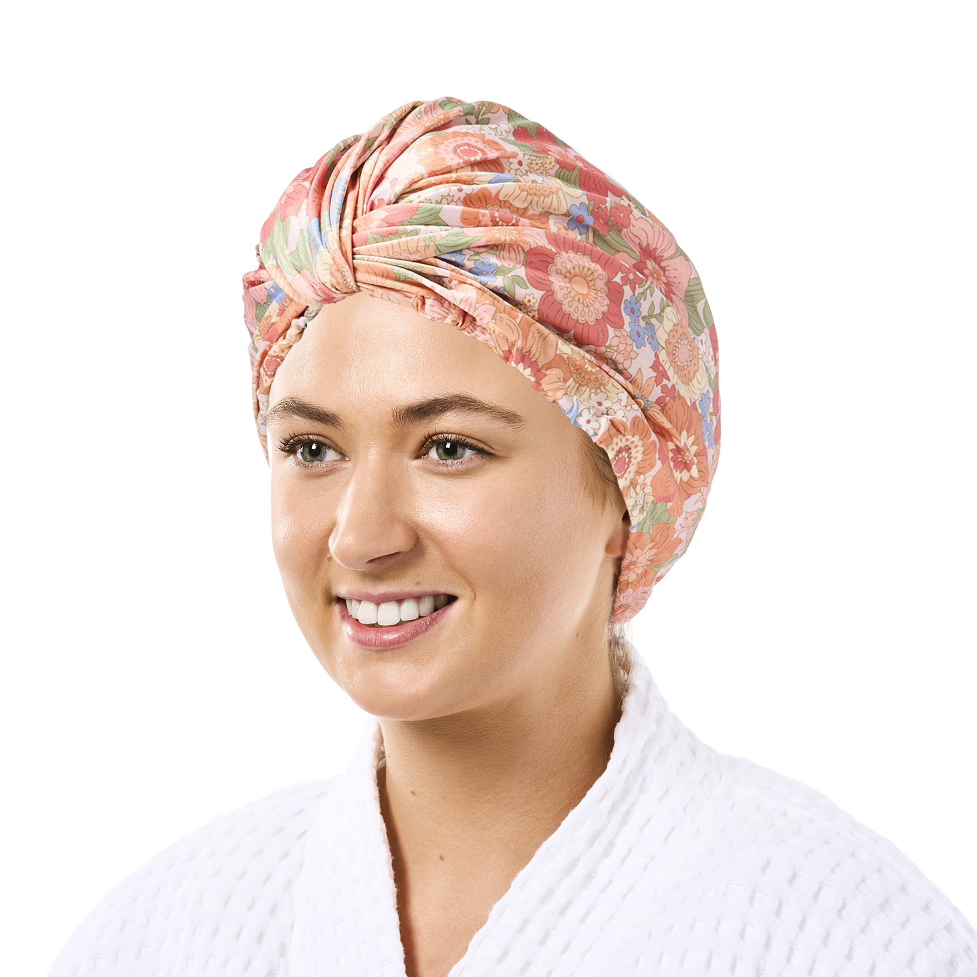 Printed Retro Floral Pink Shower Cap | Adairs