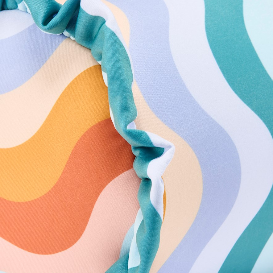 Wavy Stripe Cylinder Beach Pillow | Adairs