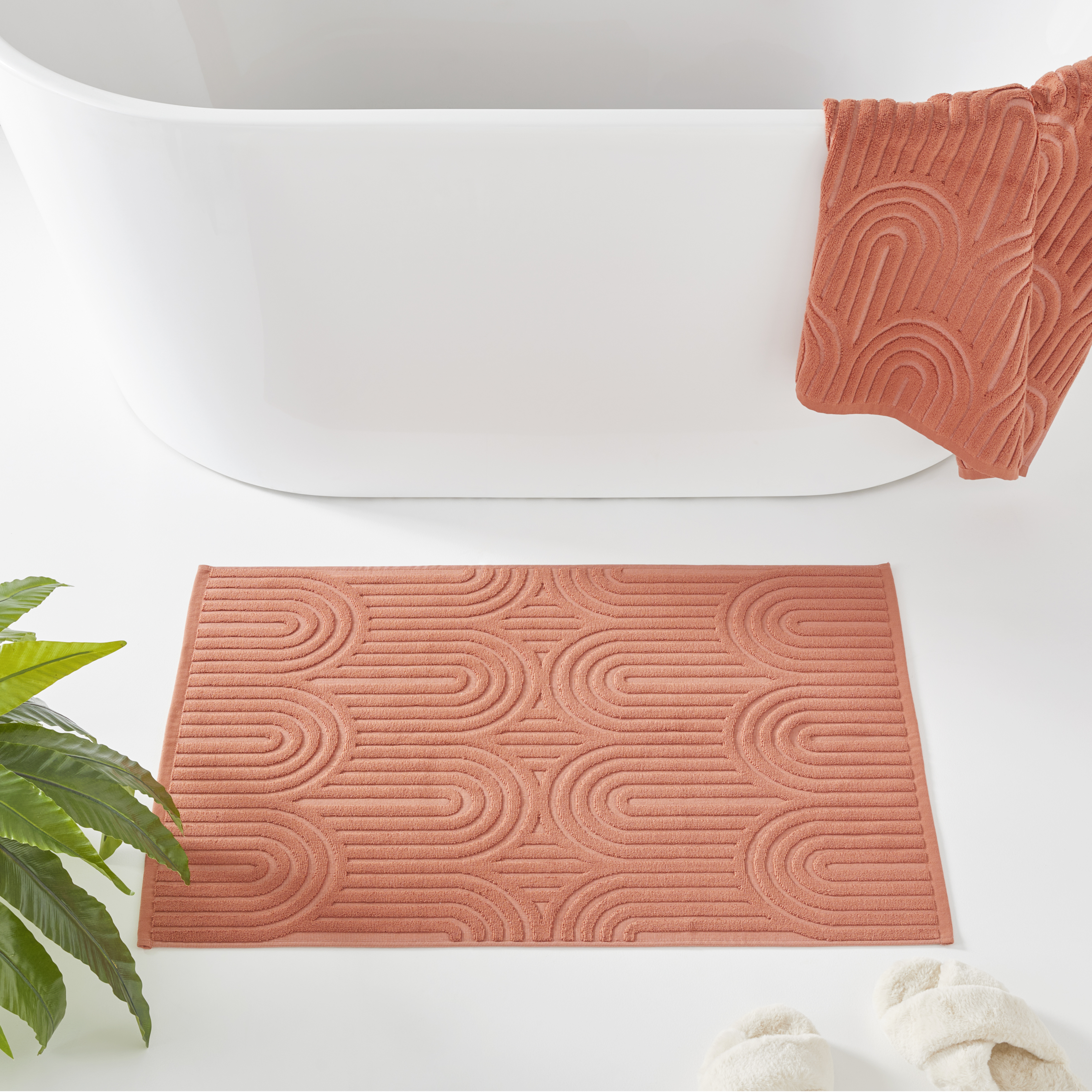 Archie Cinnamon Marle Towel Range | Adairs
