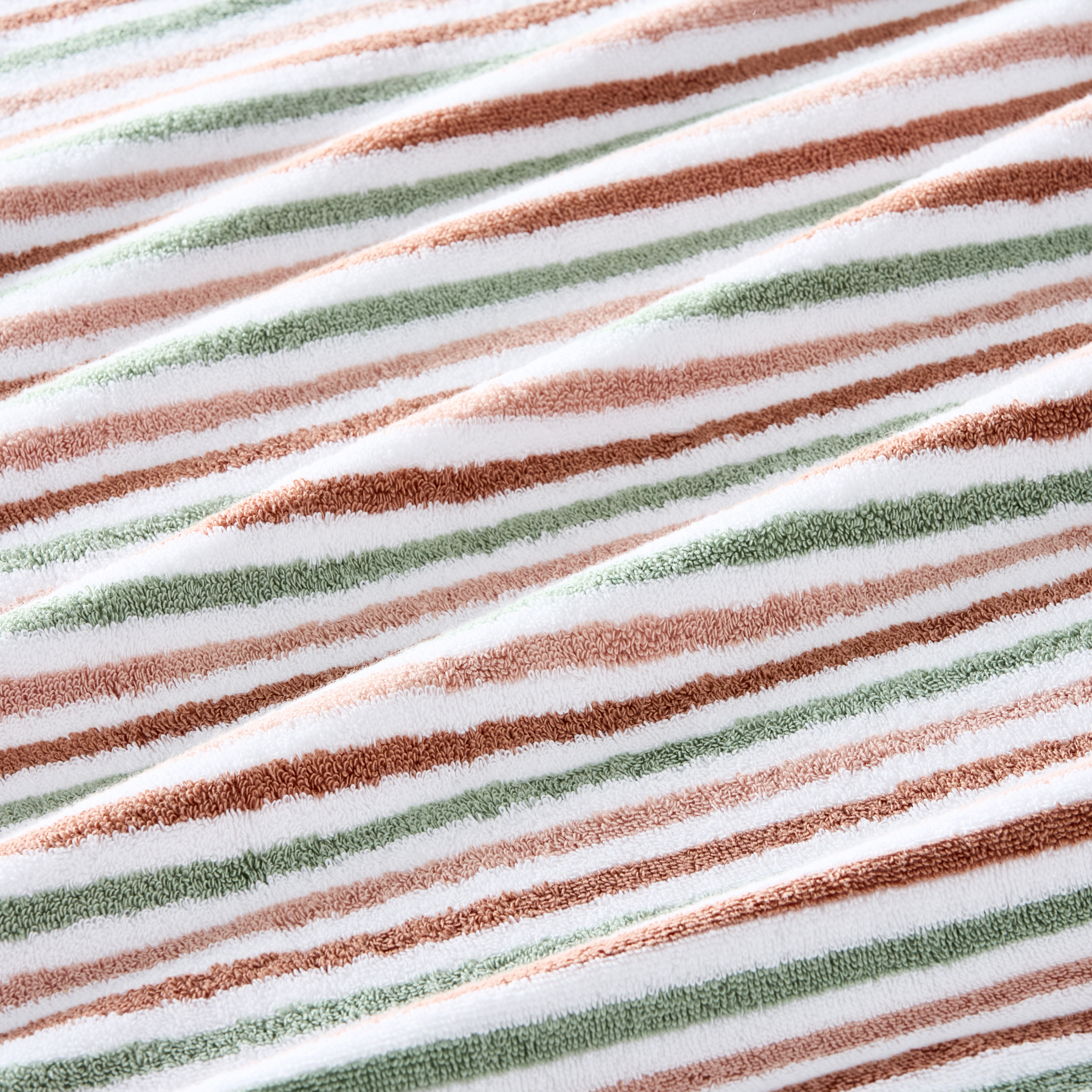 Lottie Stripe Earth Multi Towel Range | Adairs