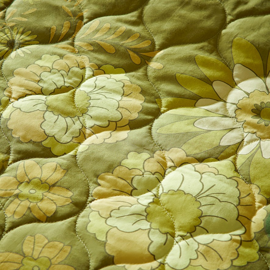 Lime Daisy Quilted Quilt Cover Separates | Adairs
