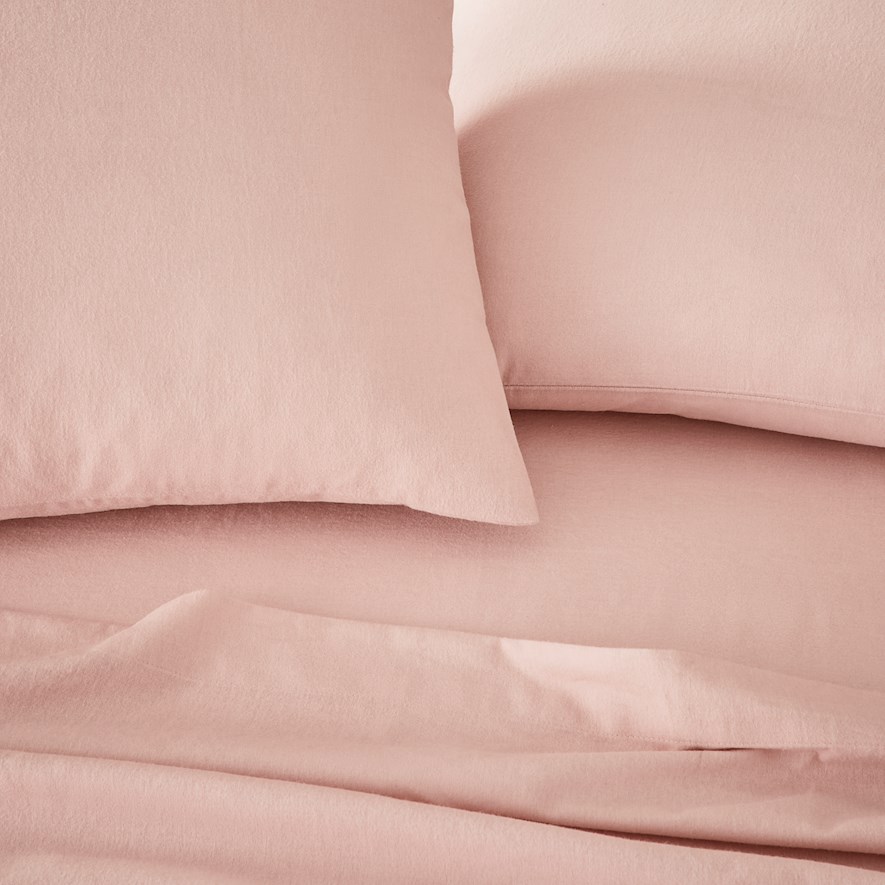 Flannelette Pink Sheet Separates + Pillowcases | Adairs