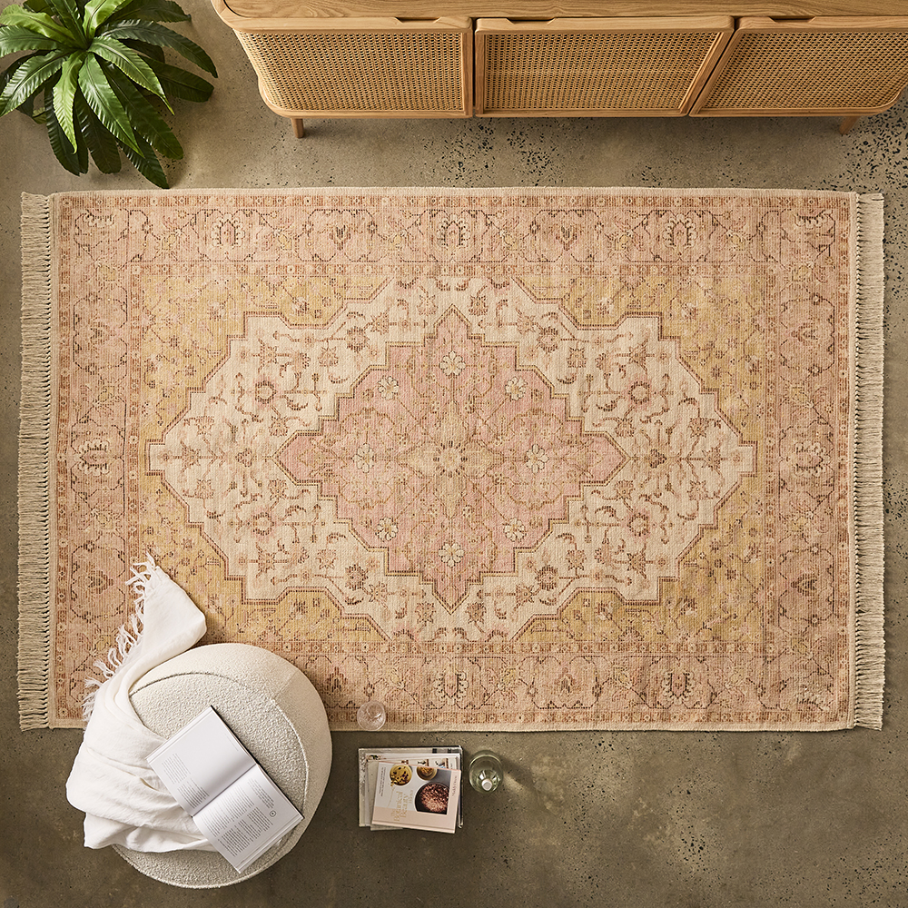 Mercado Aura Rose Rug | Adairs