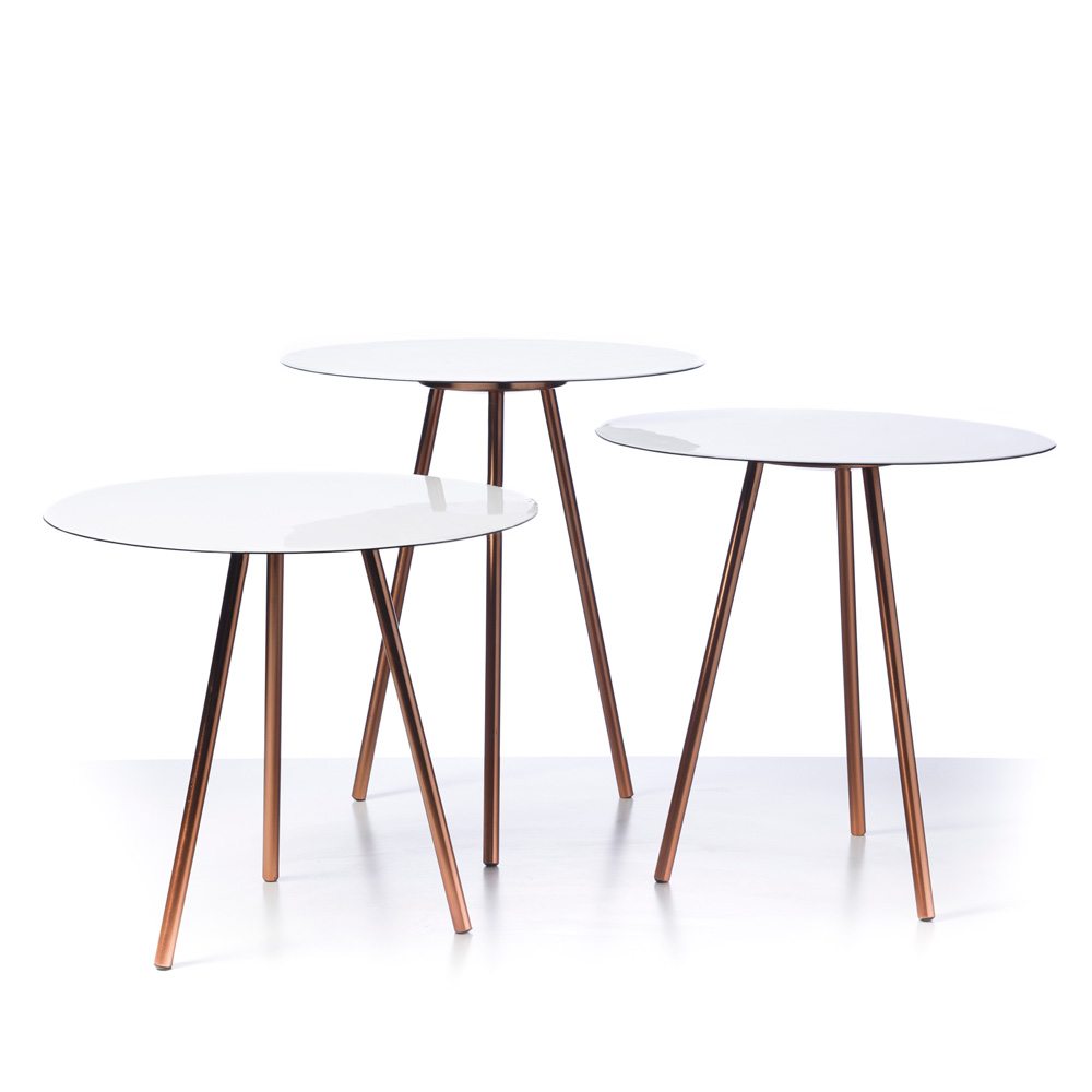Home Republic - Luna Set of 3 Tables White | Adairs