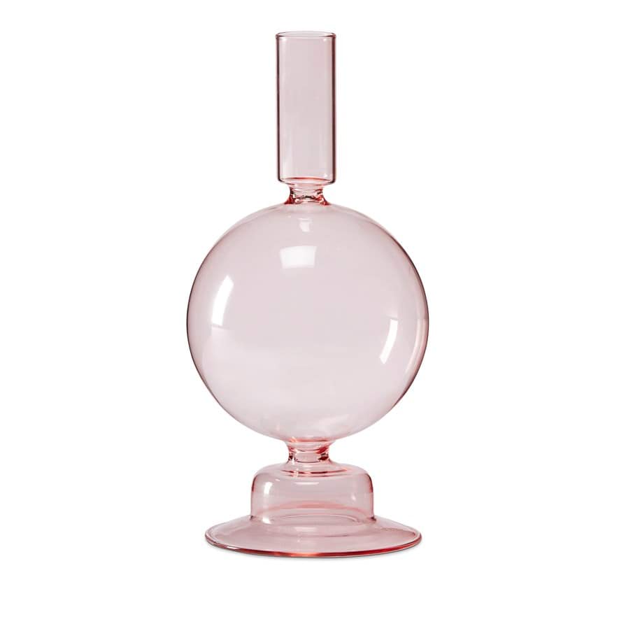 Merri Pink Round Candle Holder | Adairs