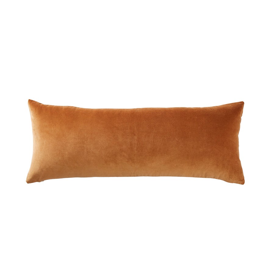 Bombay Deep Tobacco Long Velvet Cushion | Adairs