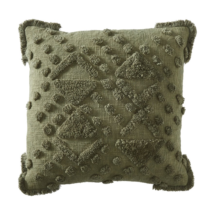 Brooklyn Green Tufted Cushion | Adairs