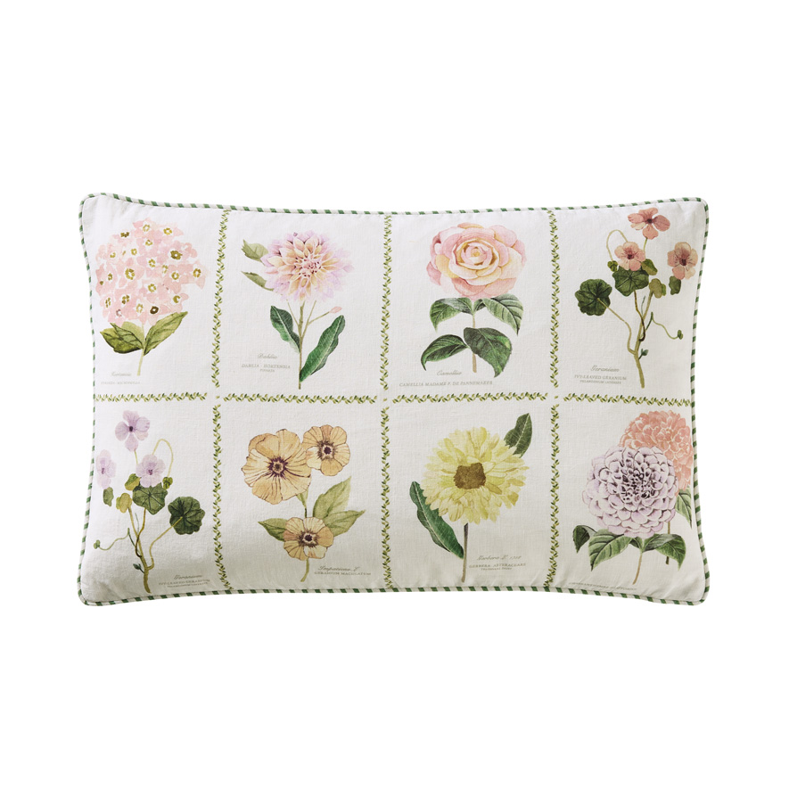 Botanist Pink Linen Cushion | Adairs