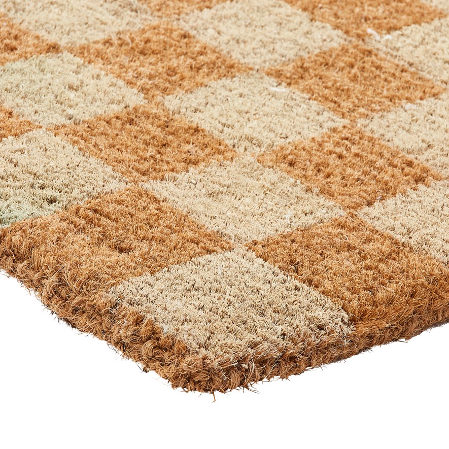 Coir Checkerboard Doormat | Adairs