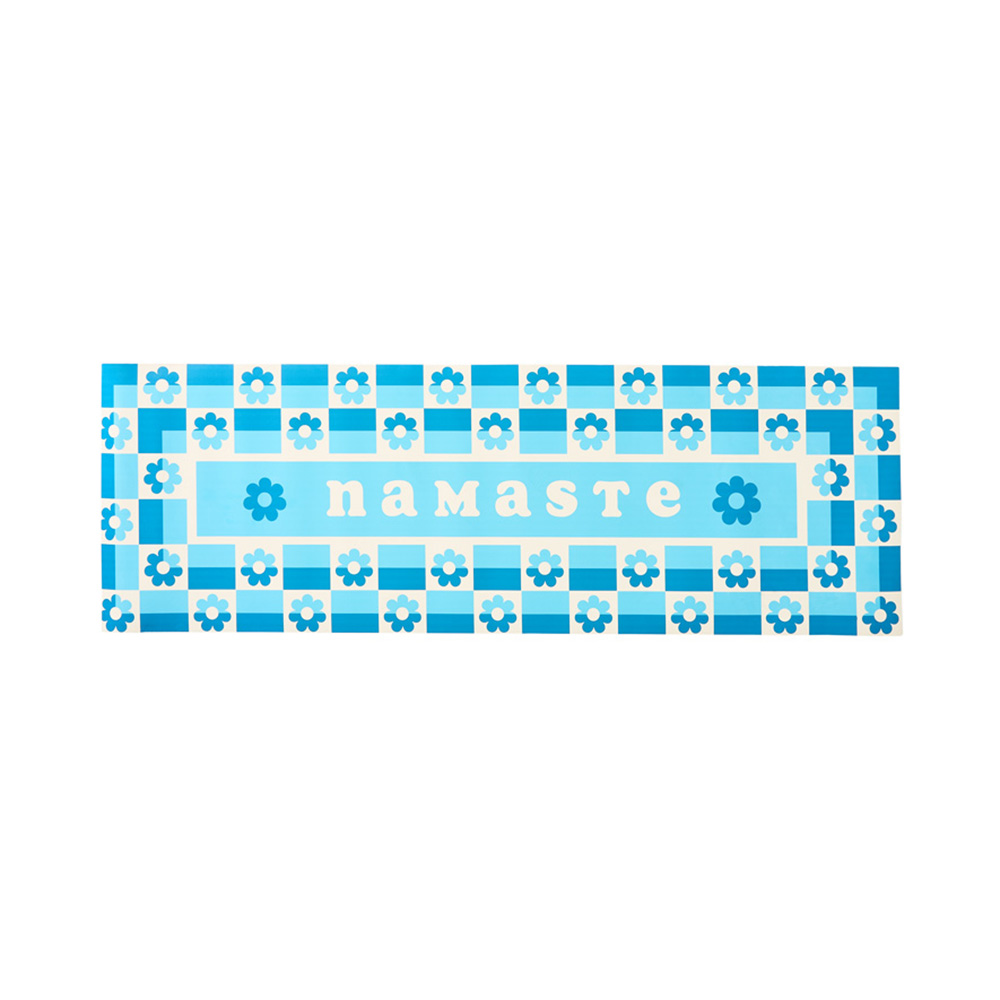 Yoga Namaste Blues Mat | Adairs