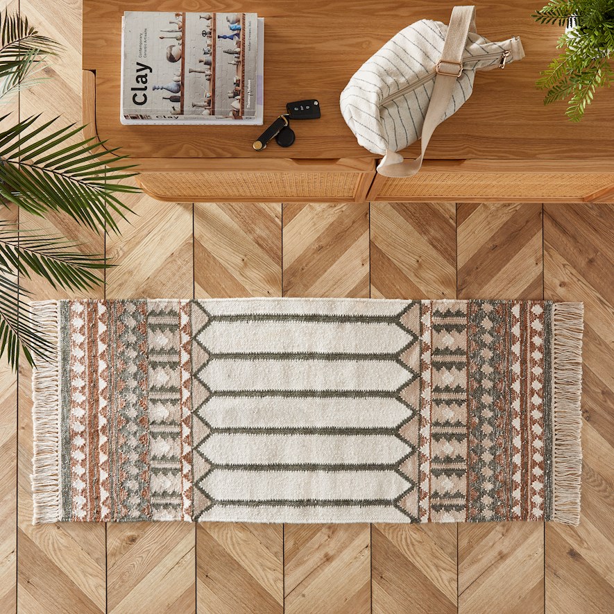 Coleman Natural & Forest Rug Runner | Adairs