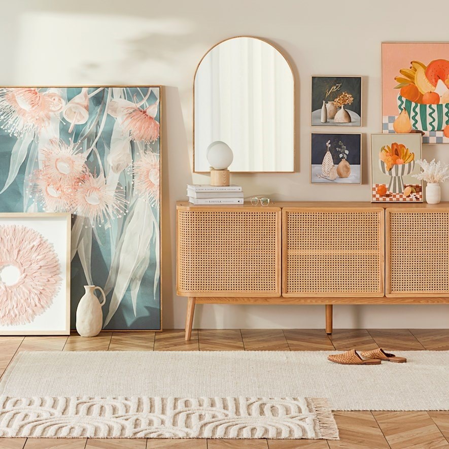 Archie Natural & Ivory Rug Runner | Adairs