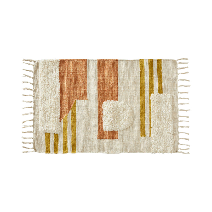 Munica Natural Rust & Mustard Indoor Mat | Adairs
