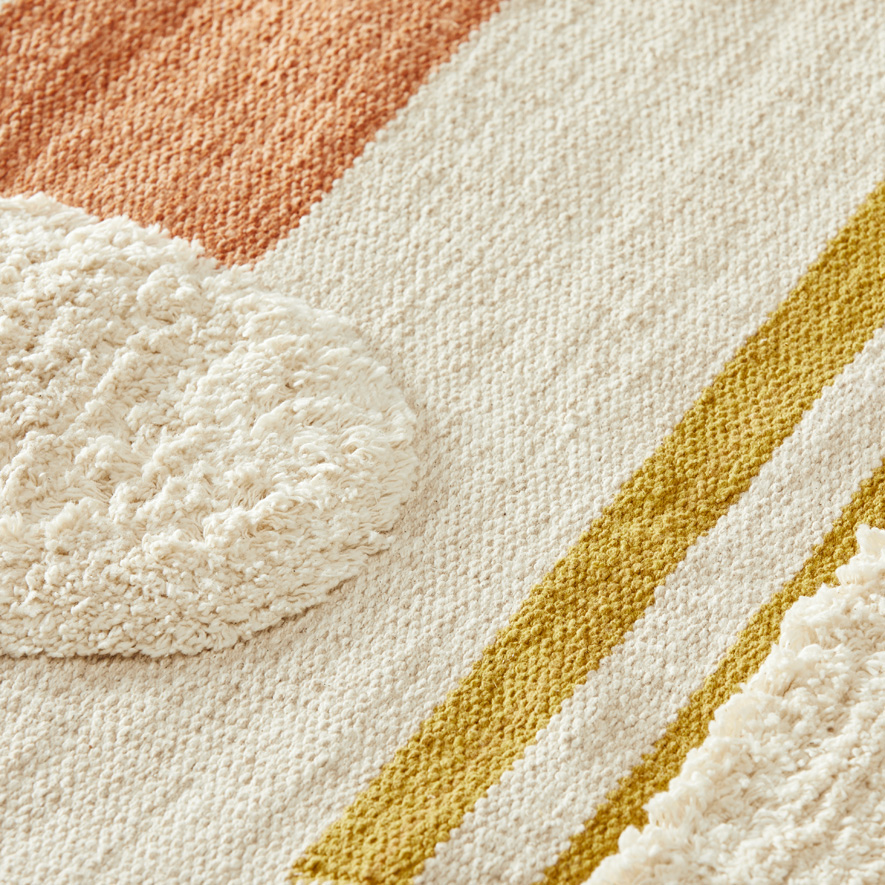 Munica Natural Rust & Mustard Indoor Mat | Adairs