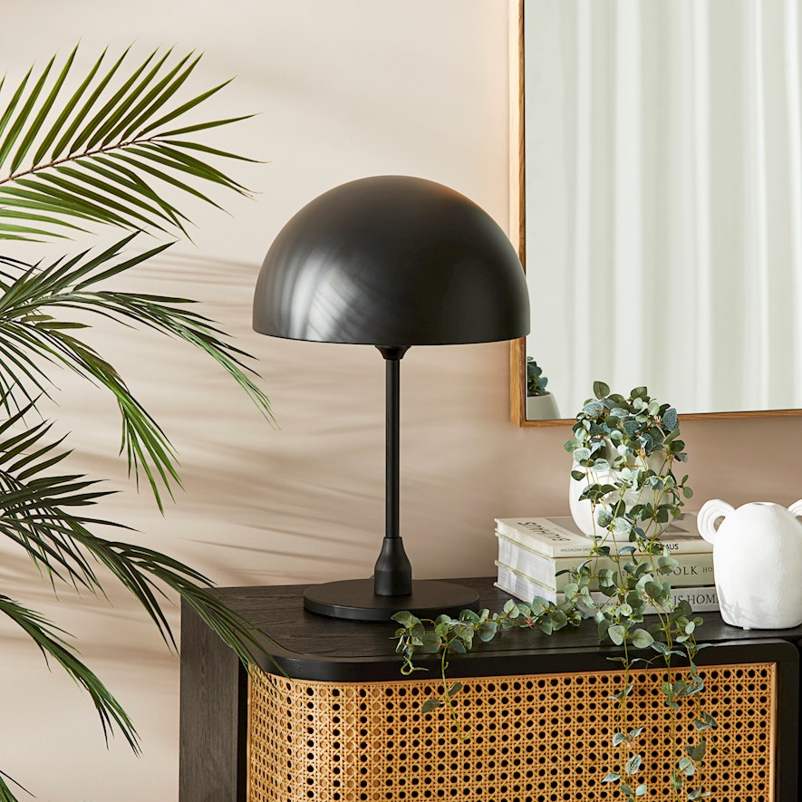 Mushroom Black Table Light | Adairs
