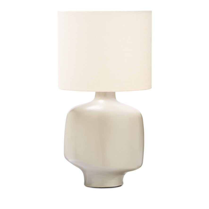 Bilbao Stone & Linen Table Light | Adairs