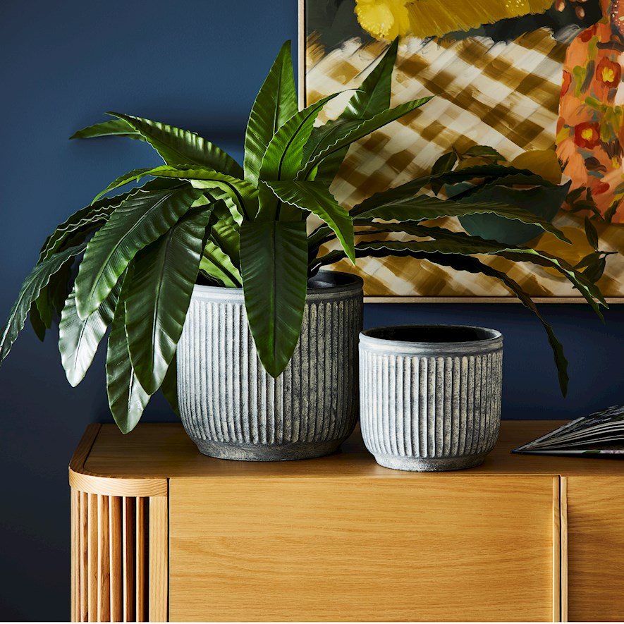 Provincial Slate Blue Pot | Adairs