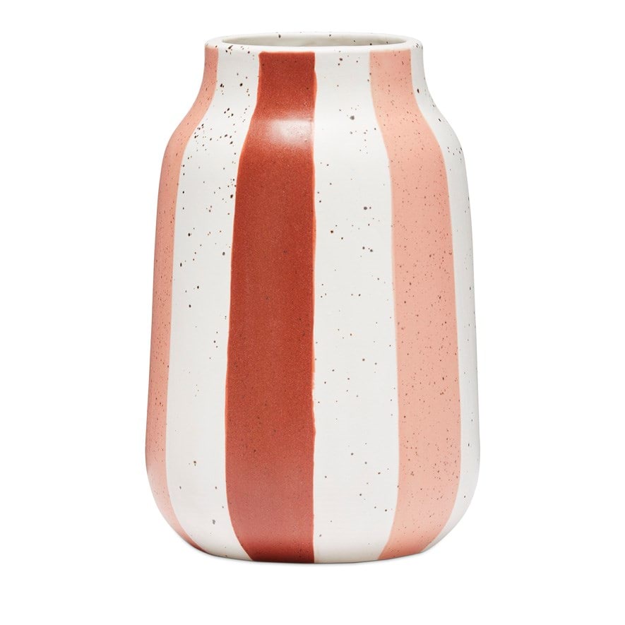 Taka Pink & Sienna Stripes Vase | Adairs