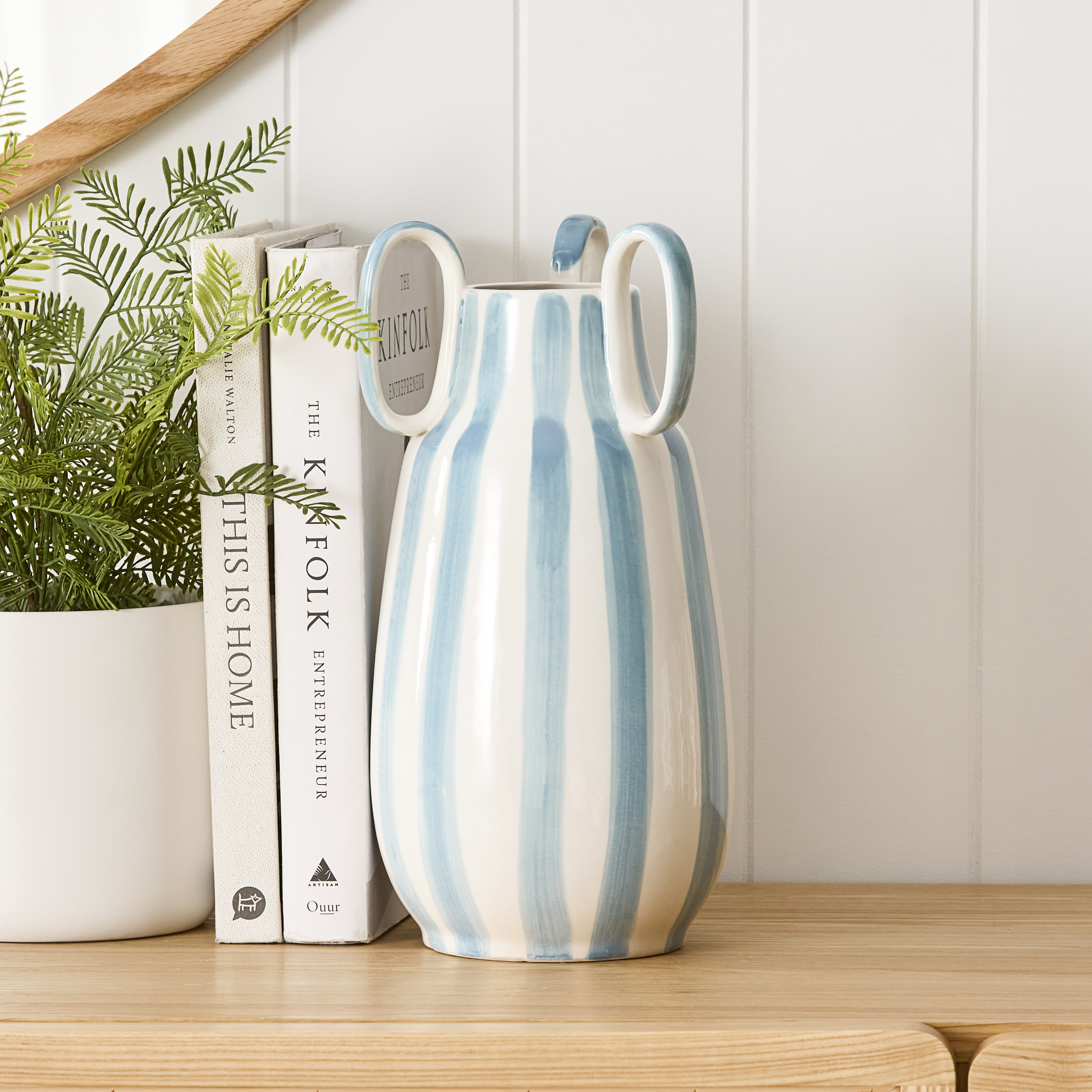 Bambini Blue Stripe Vase Collection | Adairs