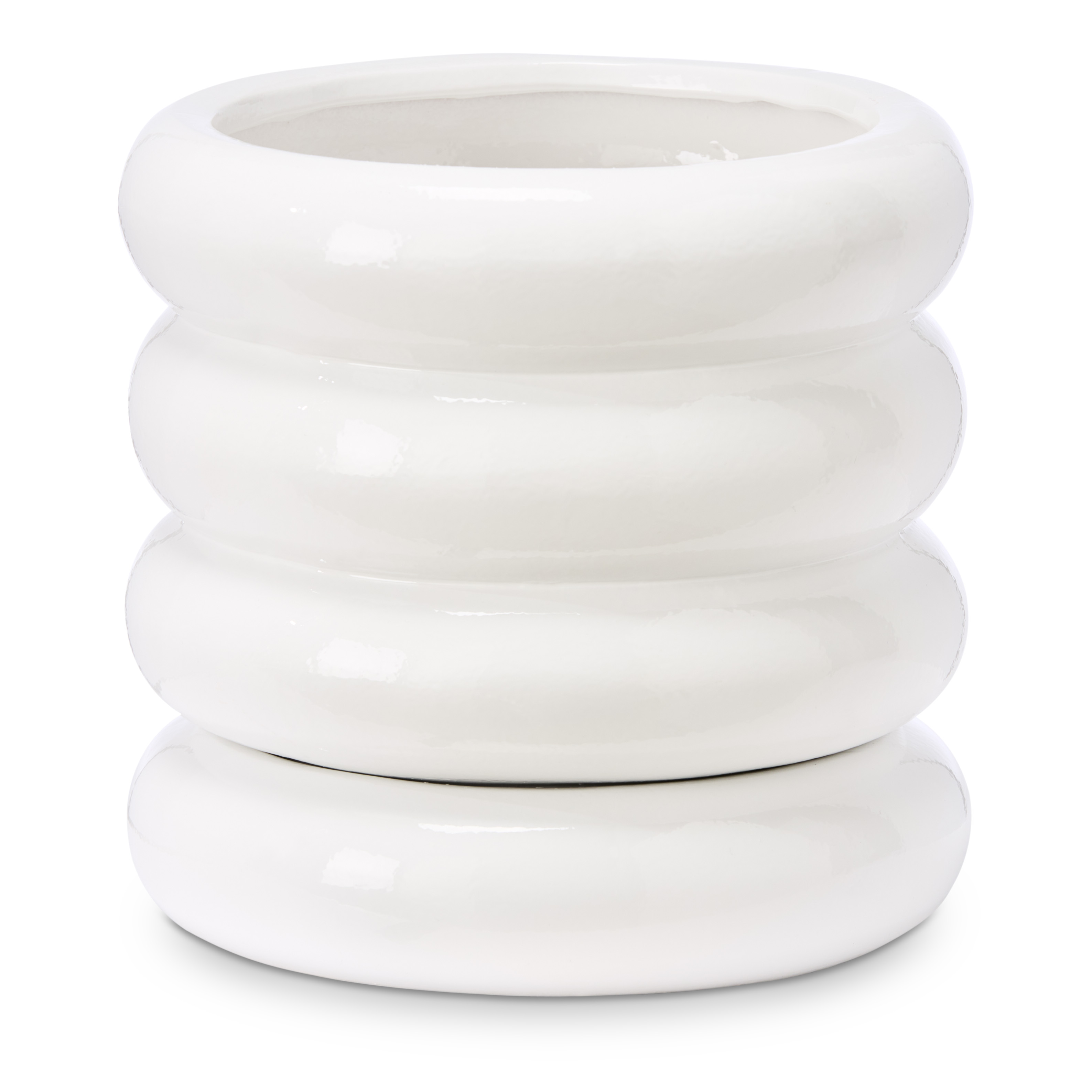 Siglo Cylindrical White Pot | Adairs