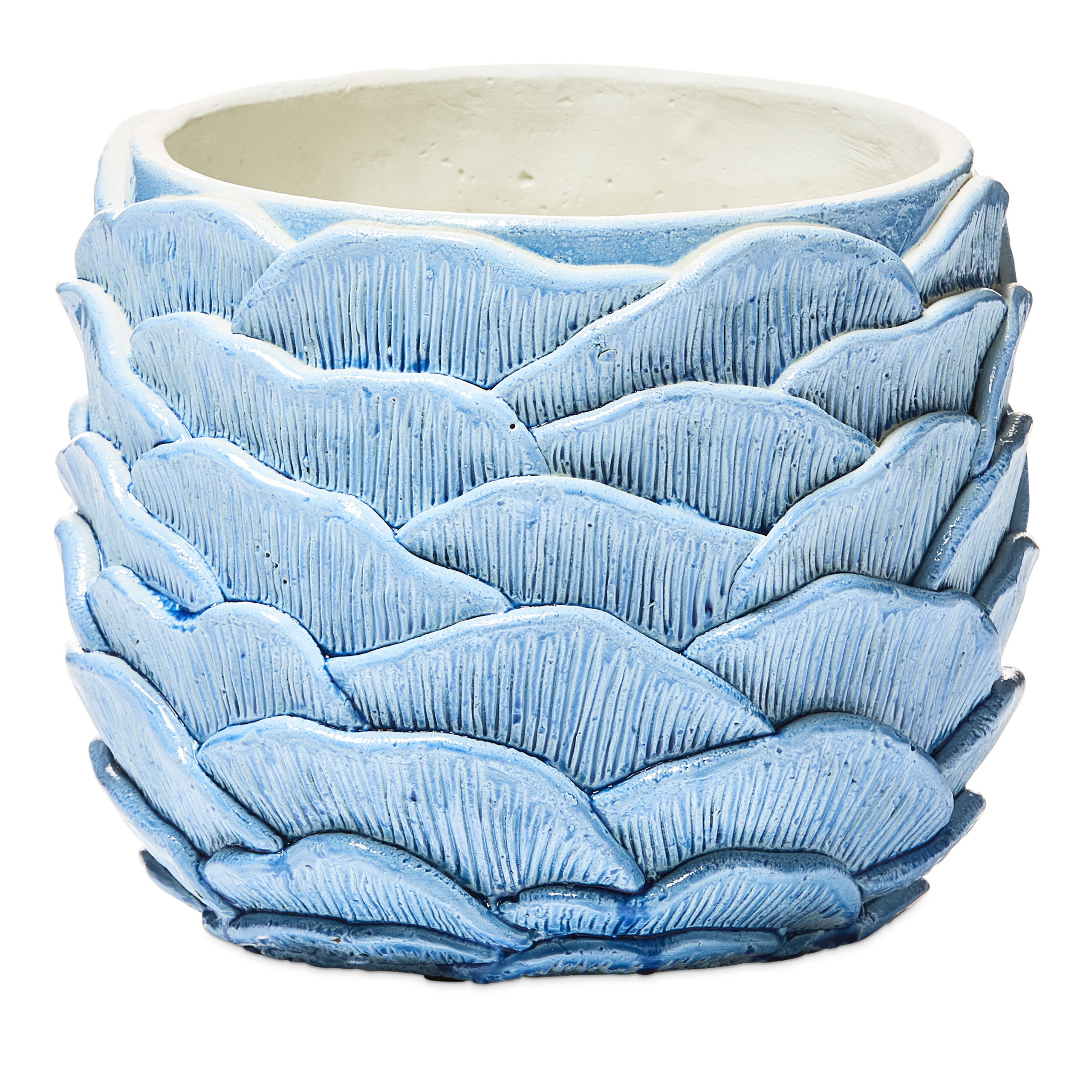 Oyster Blue Shell Pot | Adairs