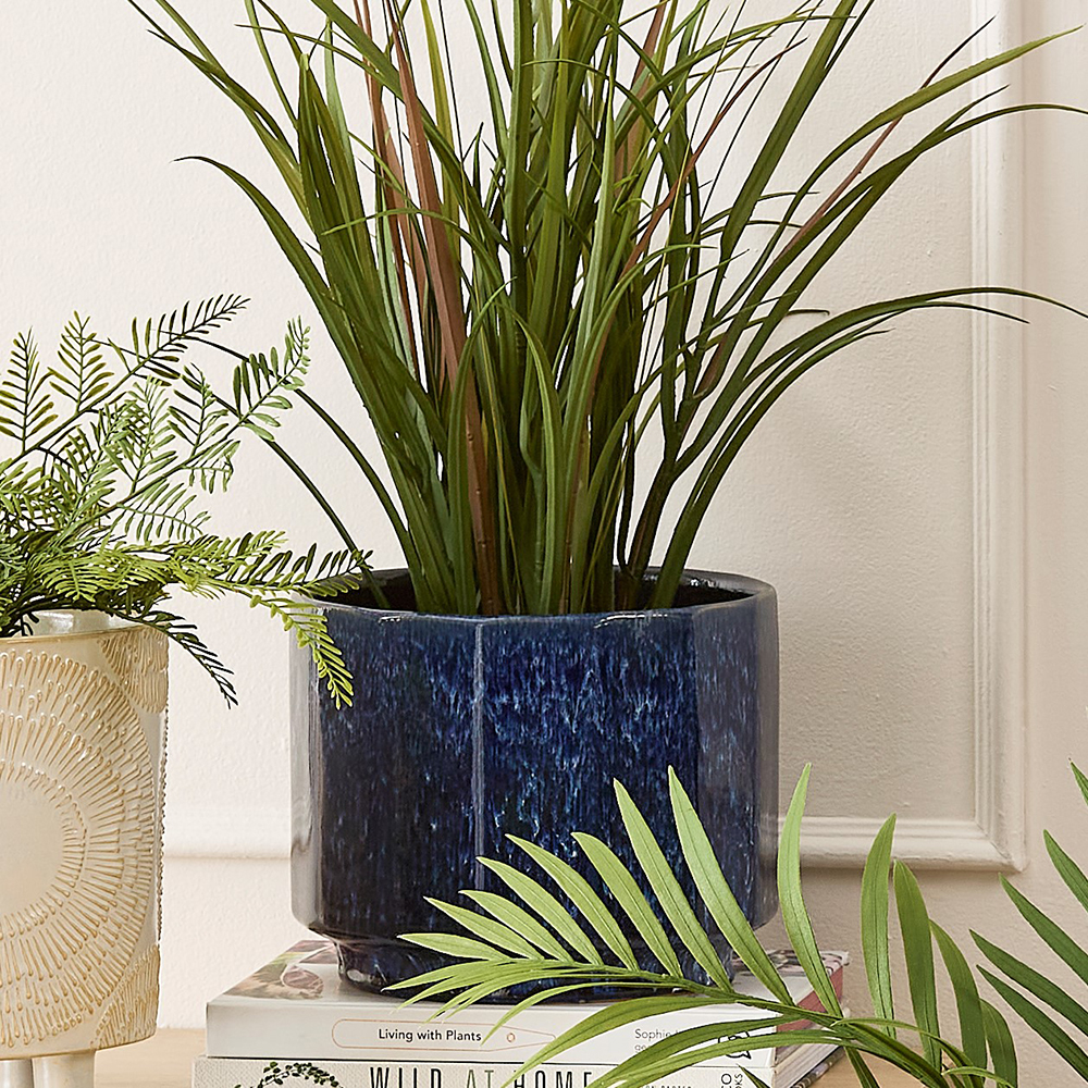 Stormy Skies Reactive Blue Pot | Adairs