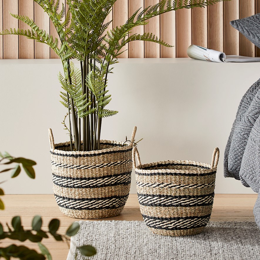 Sam Song Natural & Black Basket | Adairs