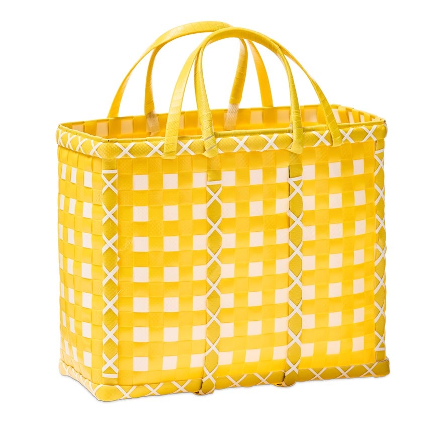 Breeze Yellow and White Basket | Adairs