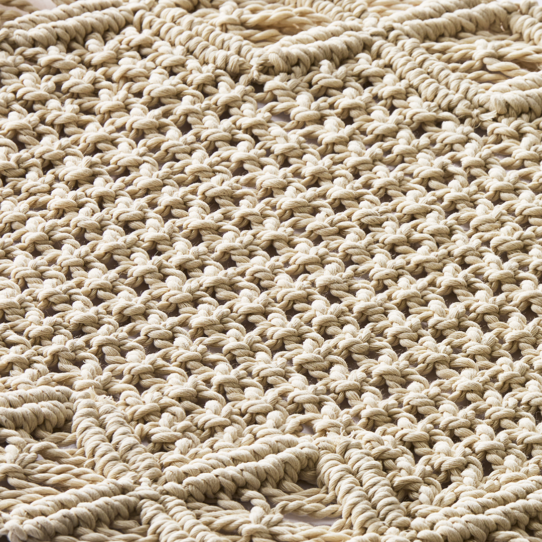 Jardin Macrame Natural Table Runner | Adairs