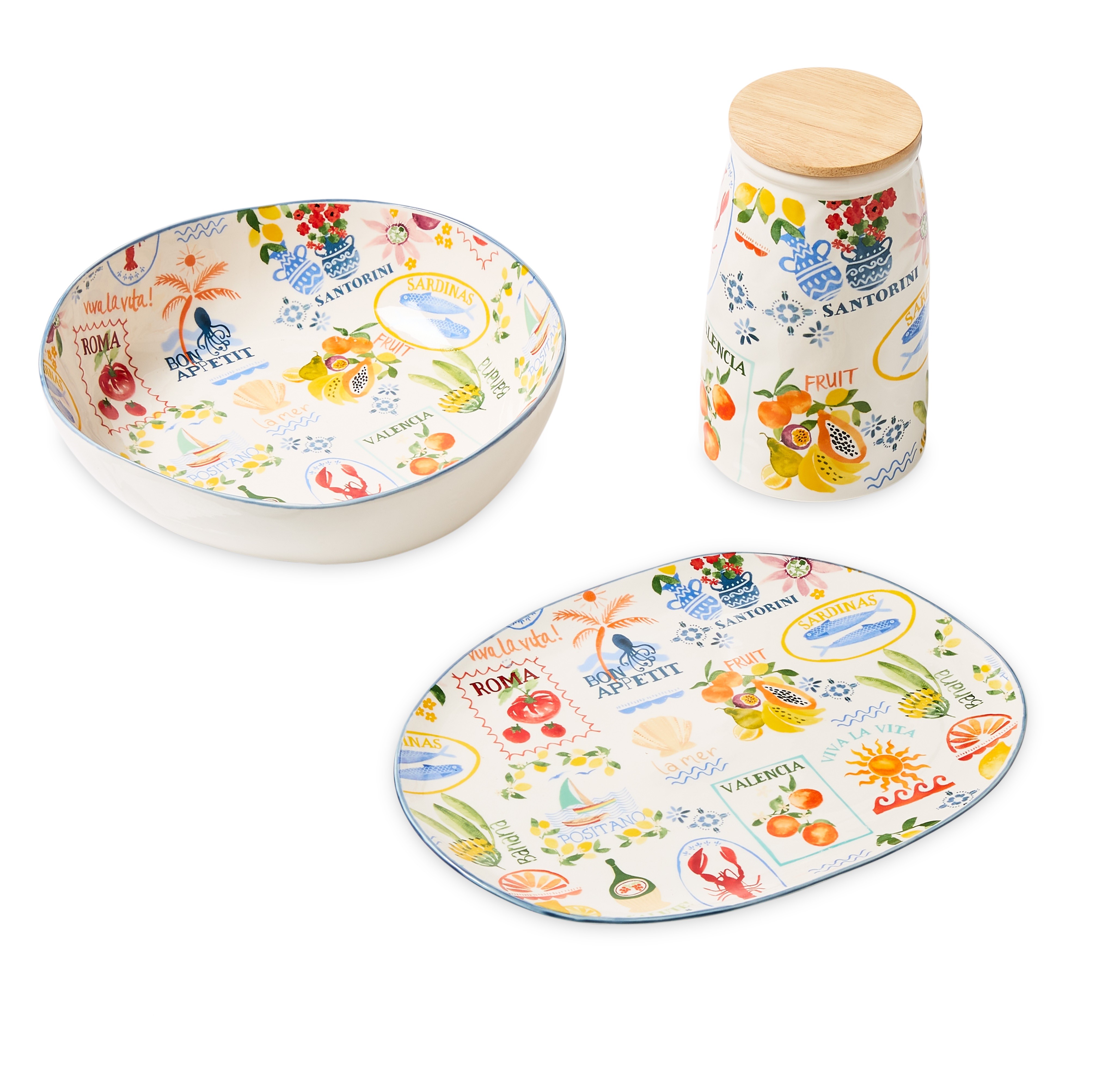Viva La Vita Stamps Servingware | Adairs