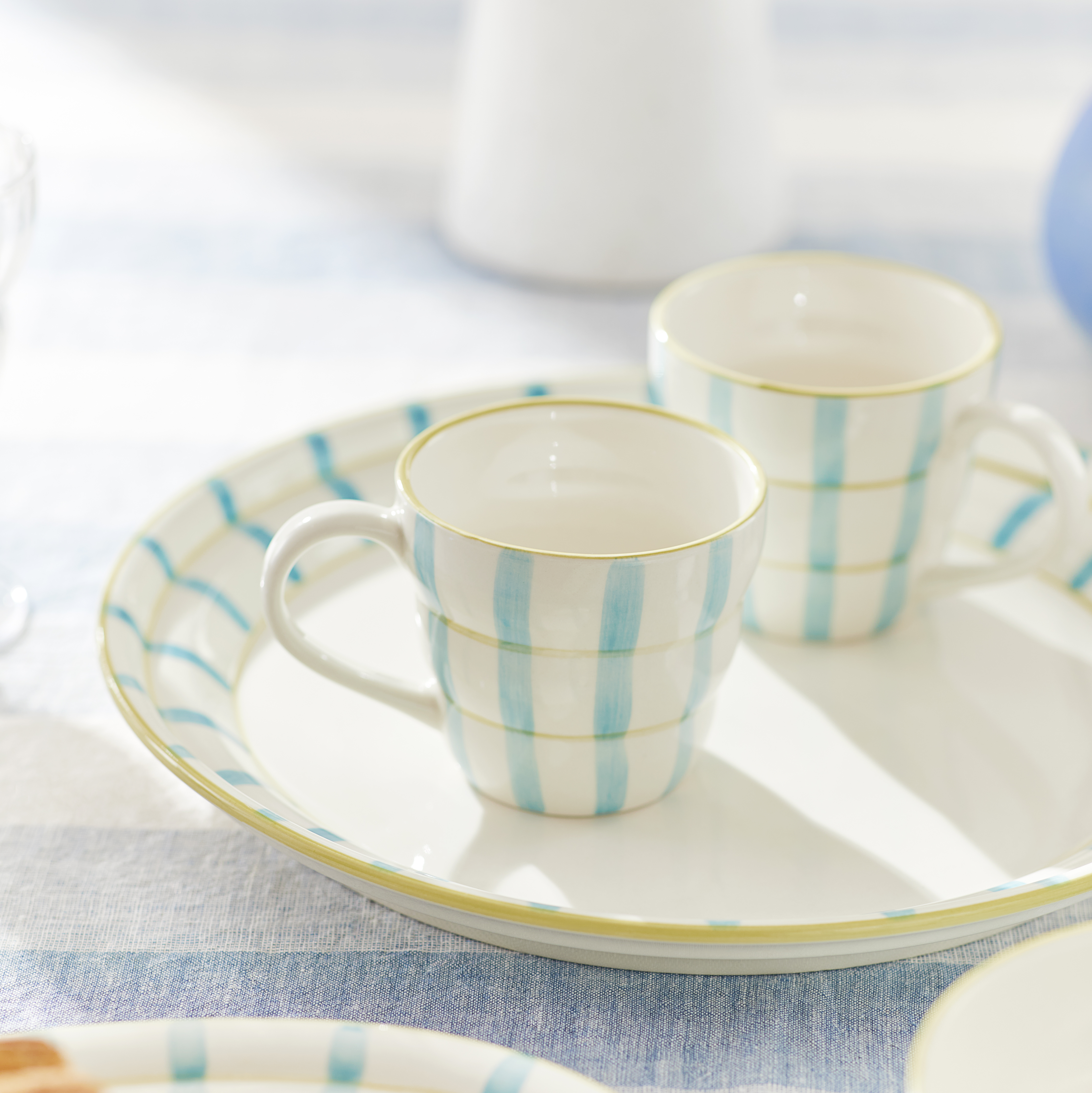 Mediterranean Blue Stripe Mug | Adairs