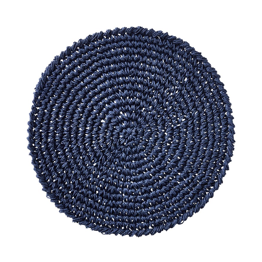 Crochet Navy Placemats Pack of 2 | Adairs