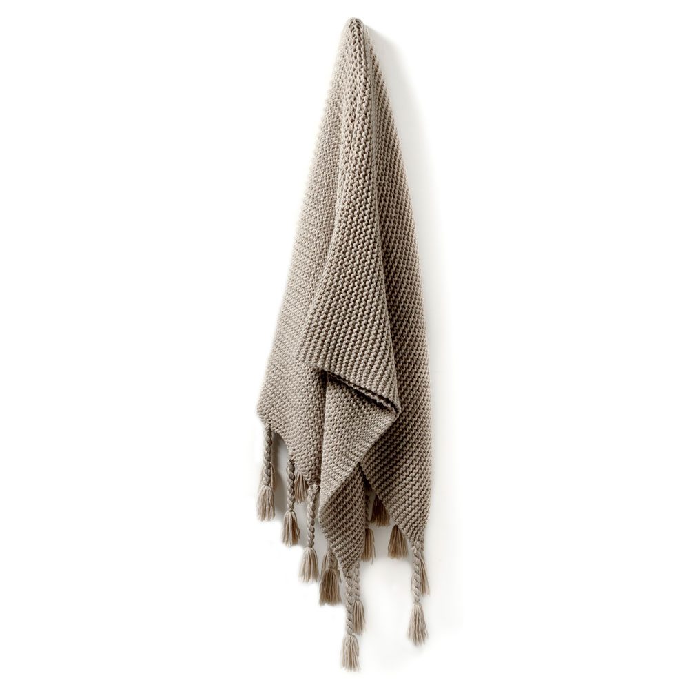Ashton Whisper Grey Throw | Adairs