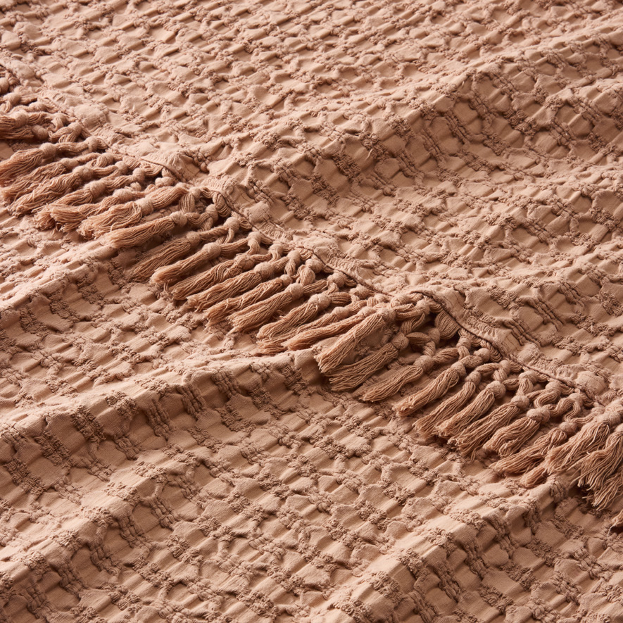 Byron Desert Sand Throw | Adairs