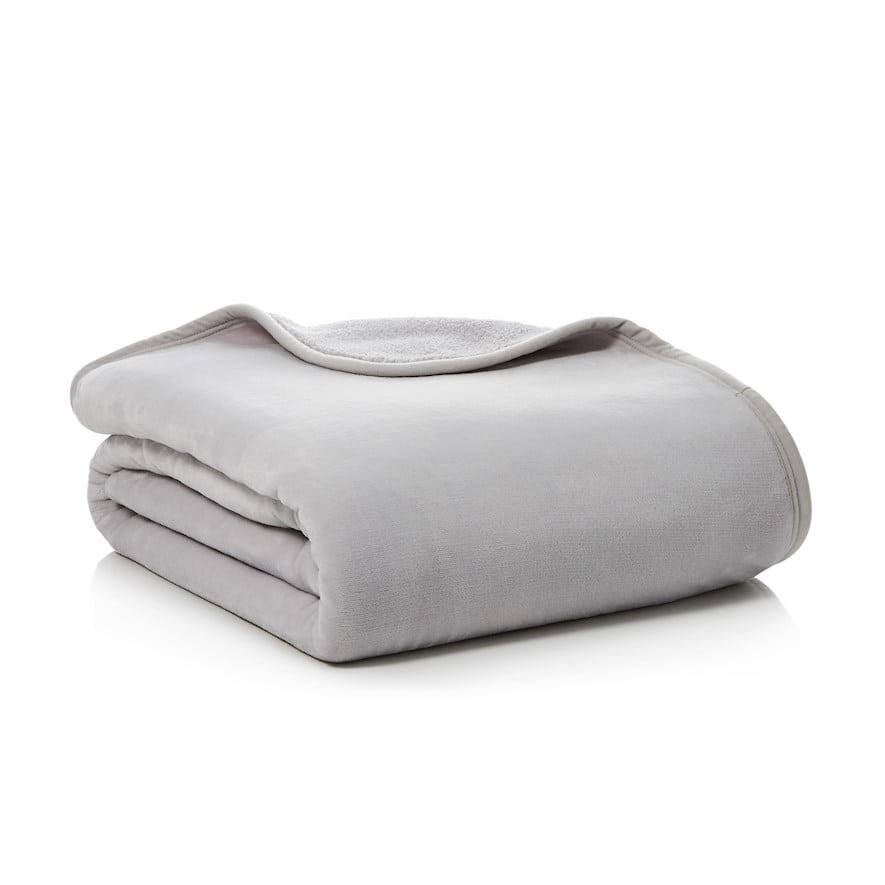 Sherpa Silver Blanket | Adairs