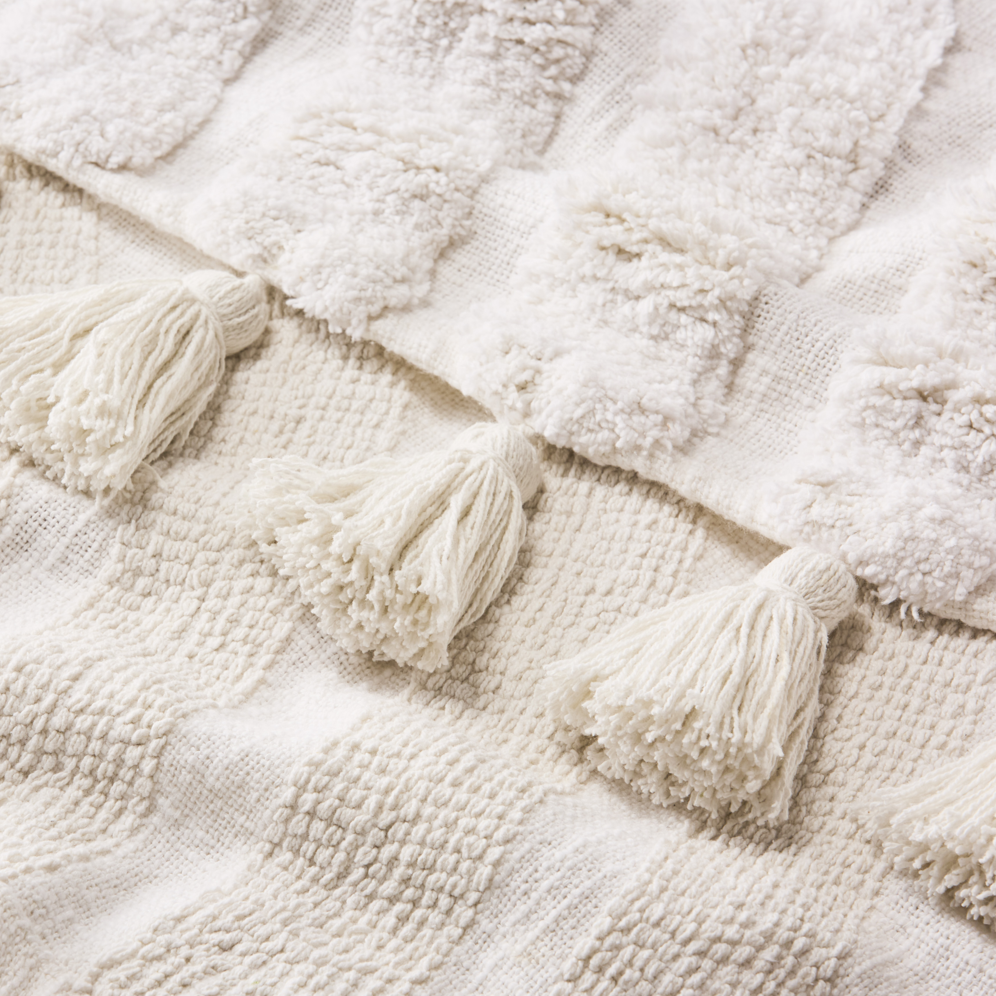 Saffron White Throw | Adairs