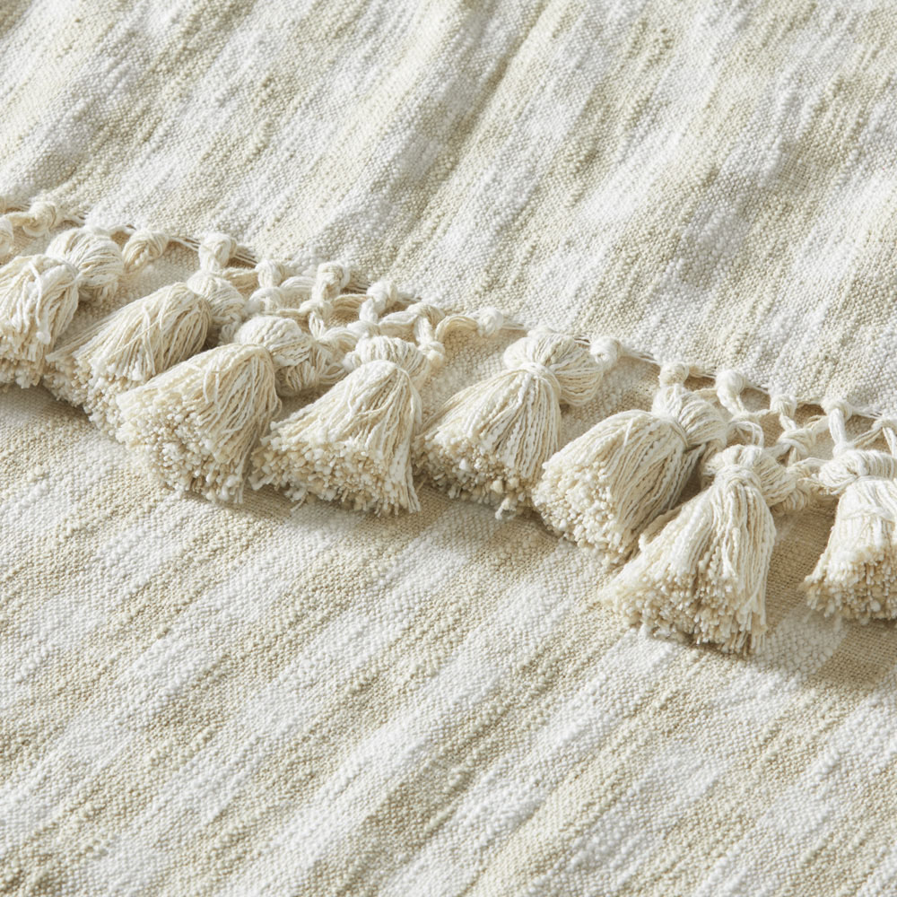 Zola Natural & White Throw | Adairs